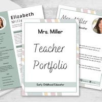 Editable Teaching Portfolio Template - Etsy