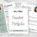 Editable Teaching Portfolio Template - Etsy
