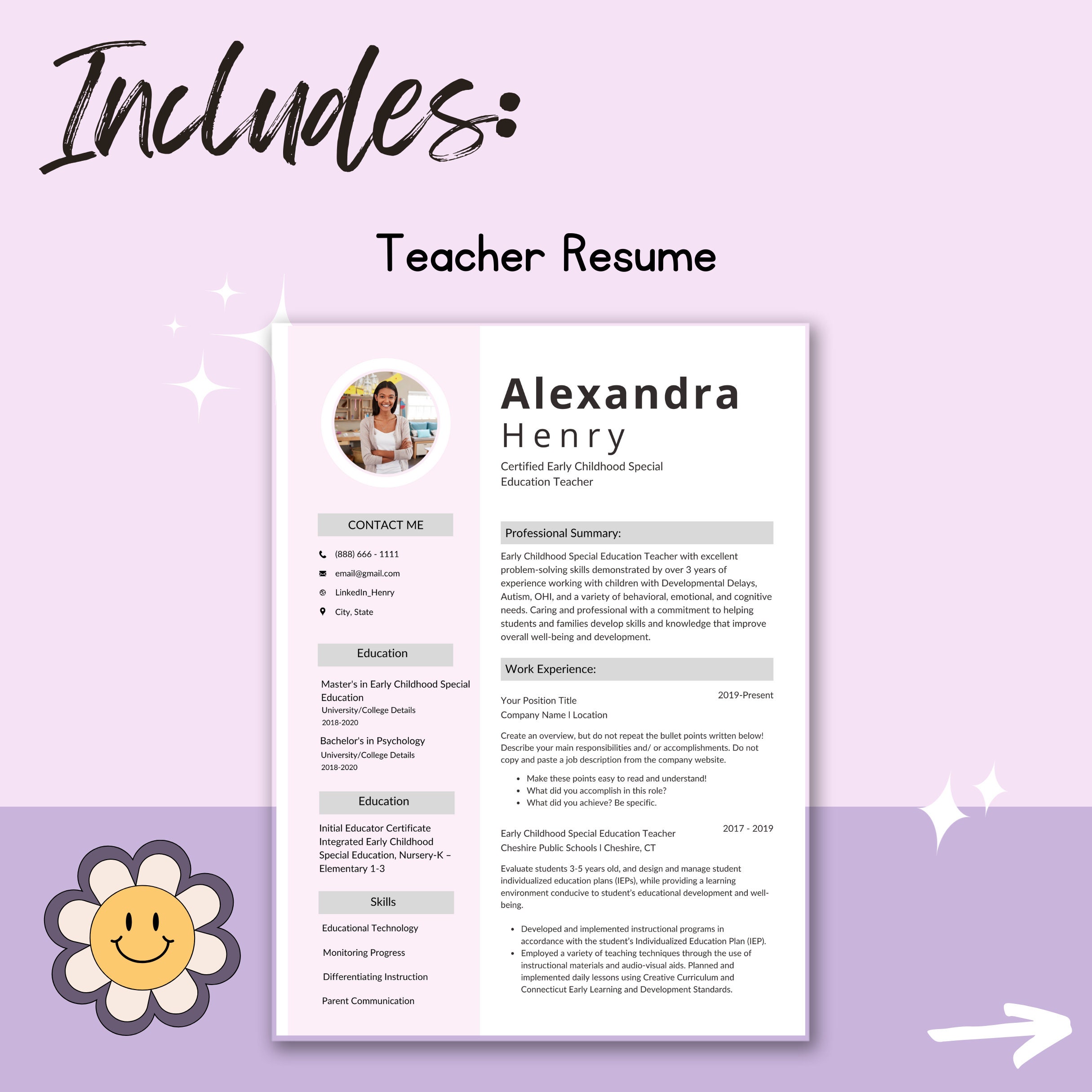 Retro Teacher Portfolio, Teacher Portfolio, Teacher Portfolio Template ...