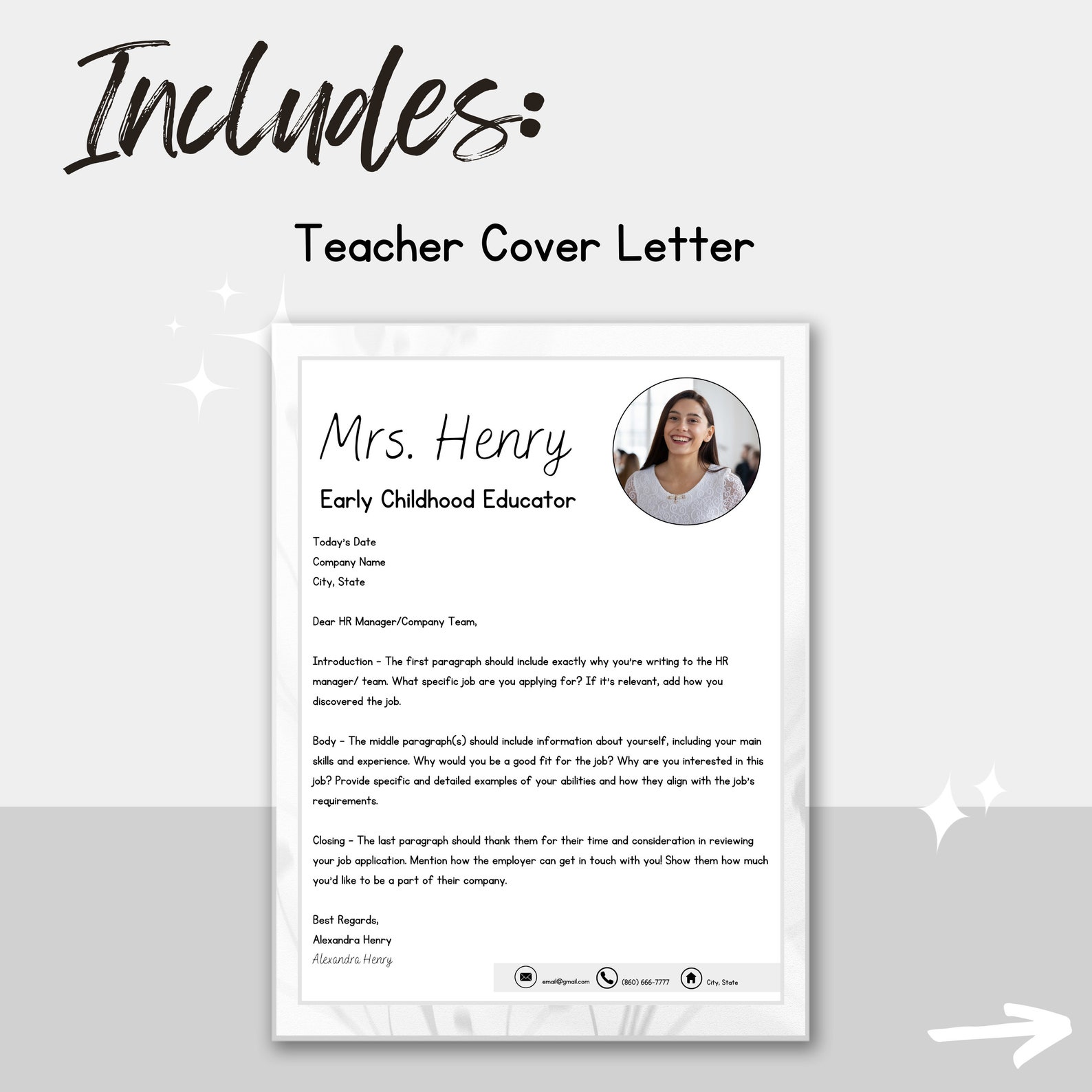 Neutral Teacher Portfolio, Teacher Portfolio Template, Educational ...
