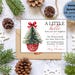 Hello New Neighbor Introduction Card, Christmas, Grandmillenial, Red ...