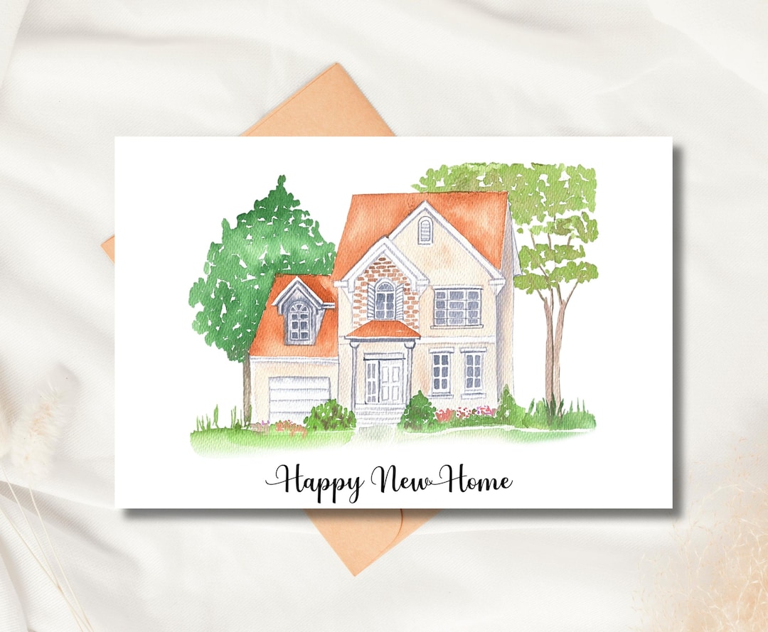 Printable Happy New Home Greeting Card, New House, Congratulations ...