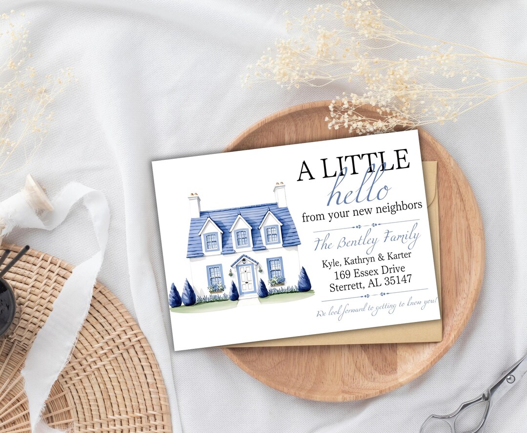 Little Hello From Your New Neighbor Card, Grandmillenial, French ...