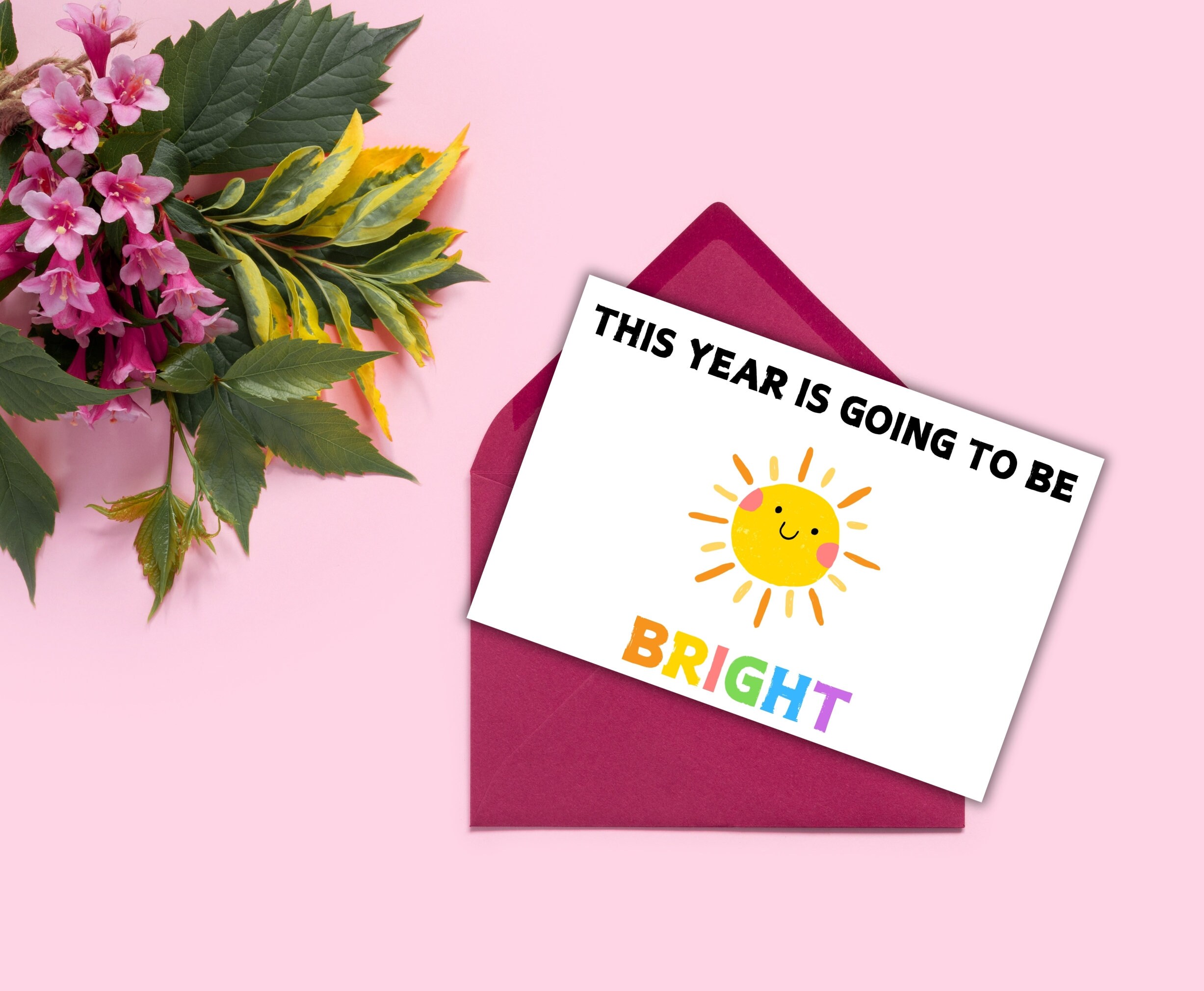 Bright School Year Printable Greeting Card, First Day of School Card ...