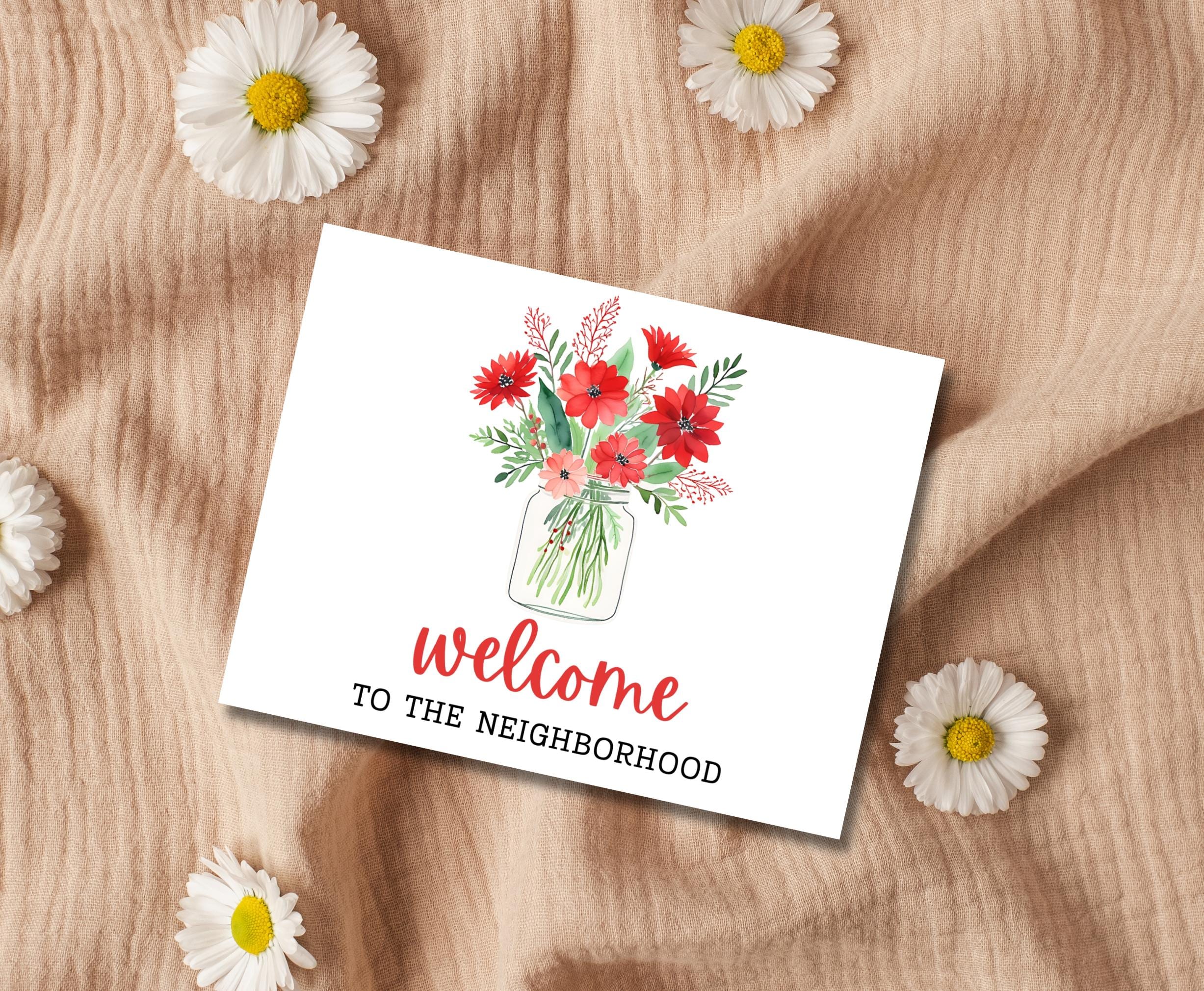 Welcome to the Neighborhood Printable Greeting Card, Hello New Neighbor ...