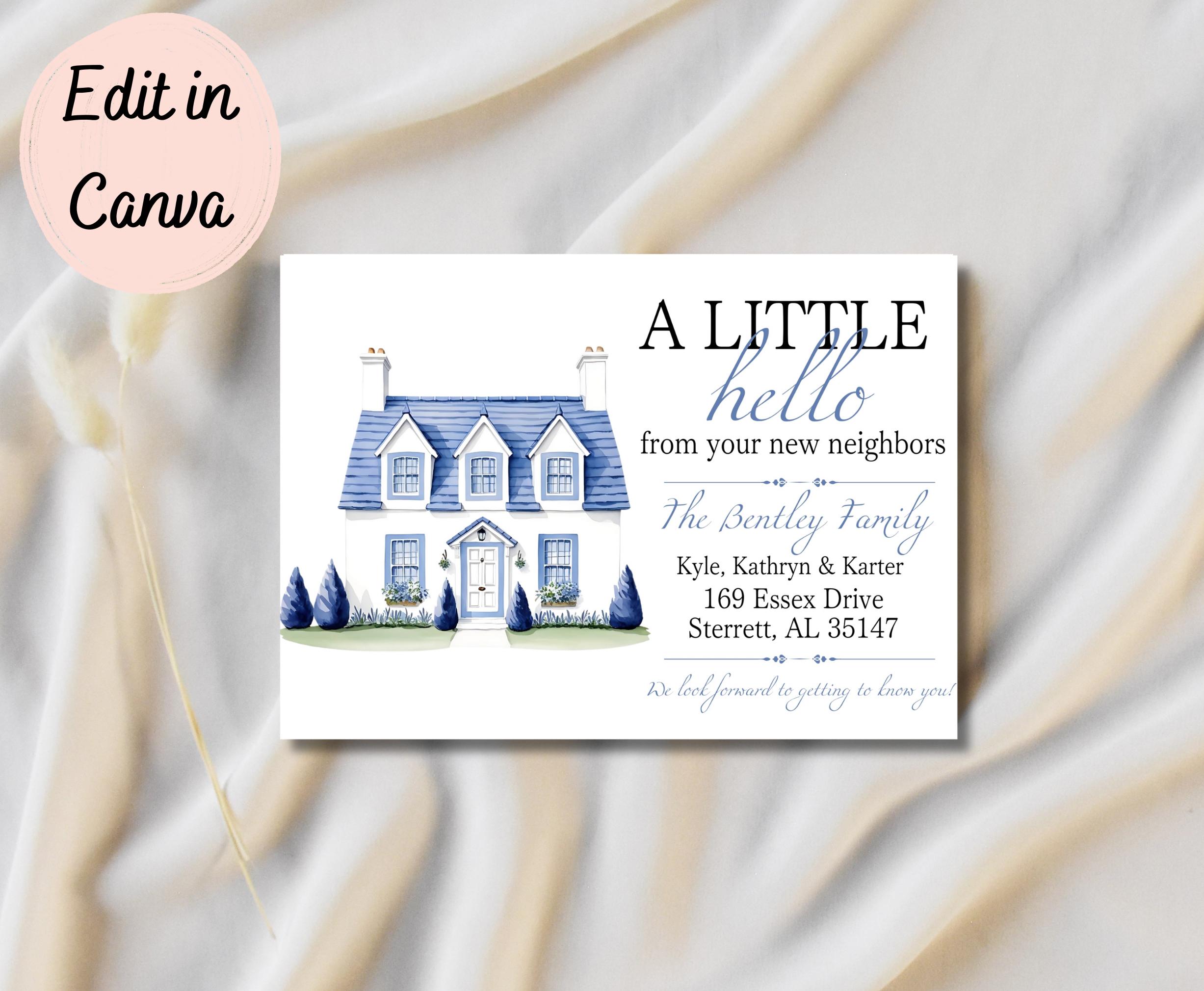 Little Hello From Your New Neighbor Card, Grandmillenial, French ...
