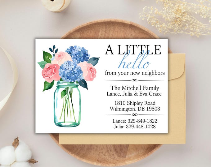 Editable We're Your New Neighbors Photo Card Template, Instant Download ...
