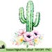 Watercolor Floral Cactus Clipart, Pastel Floral Cactus, High Quality ...