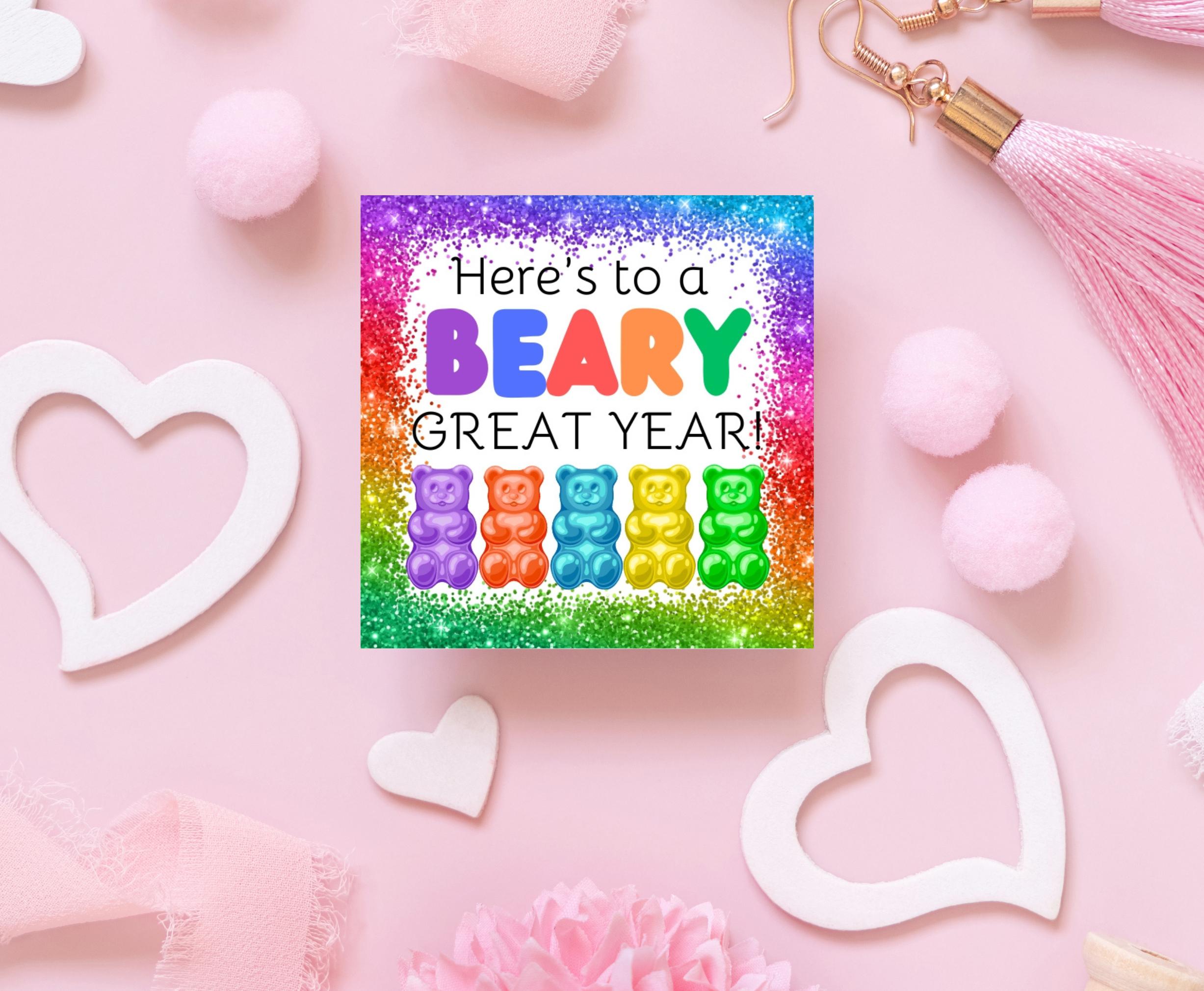 Gummy Bear Back to School Treat Tag, Student Gift, Here's to a Beary ...