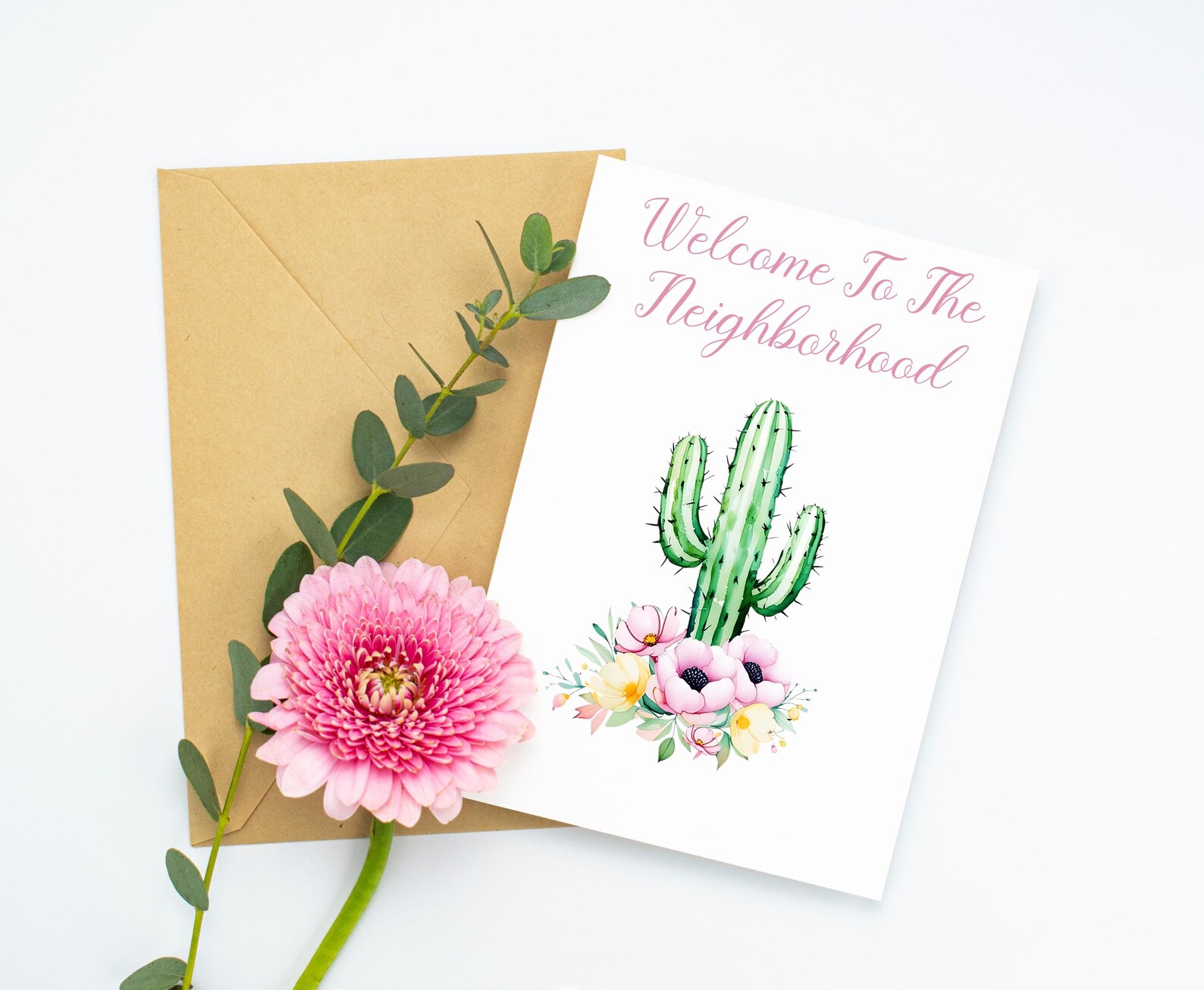 Watercolor Floral Cactus Clipart, Pastel Floral Cactus, High Quality ...