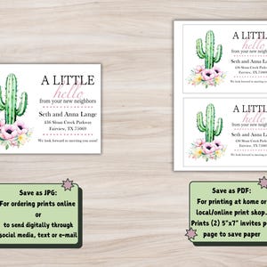 Hello From Your New Neighbor Printable Card Template, Neighbor ...