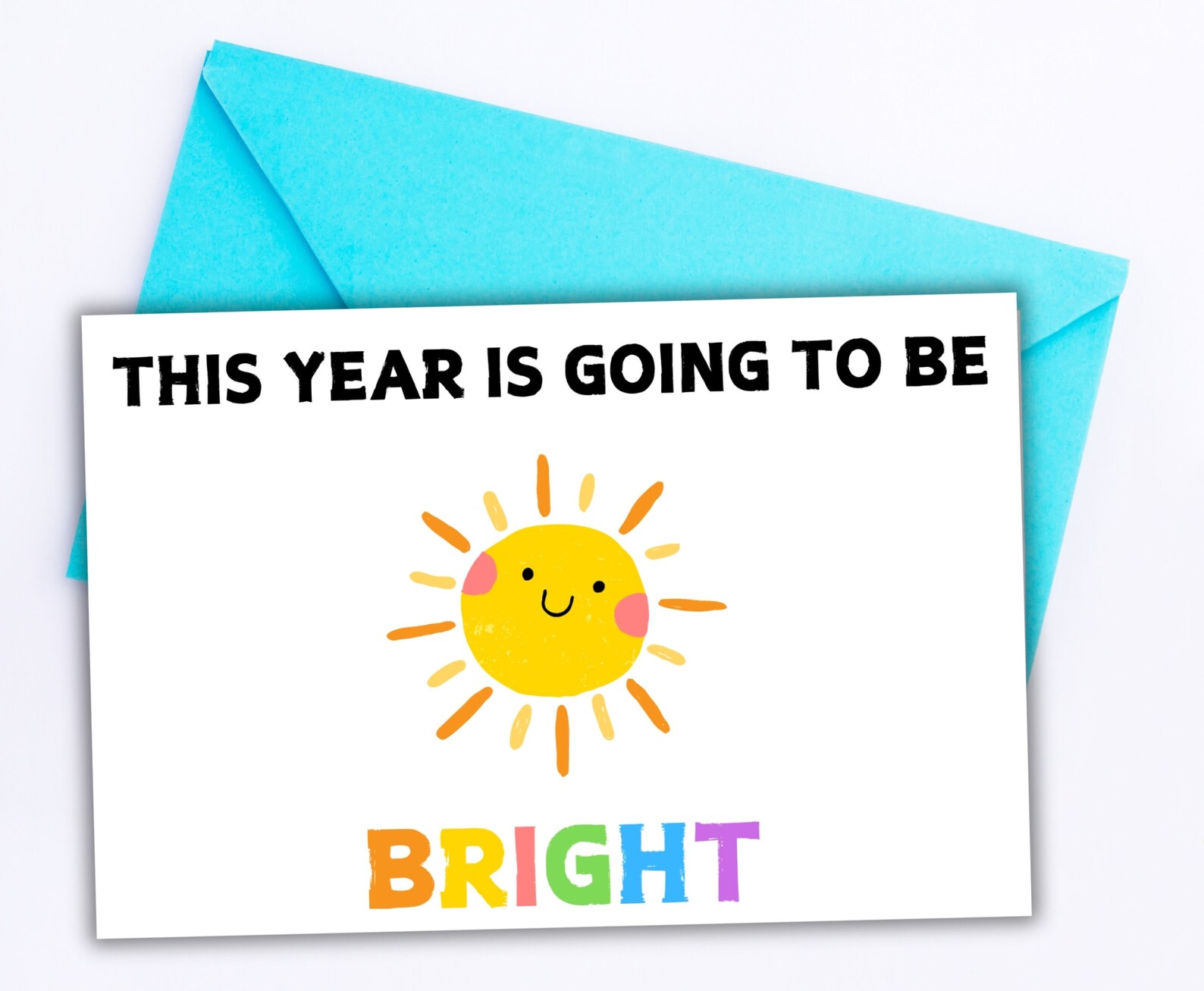 Bright School Year Printable Greeting Card, First Day of School Card ...