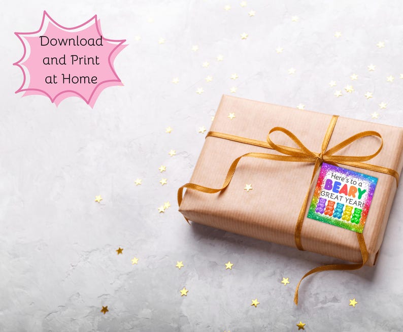 Gummy Bear Back to School Treat Tag, Student Gift, Here's to a Beary ...