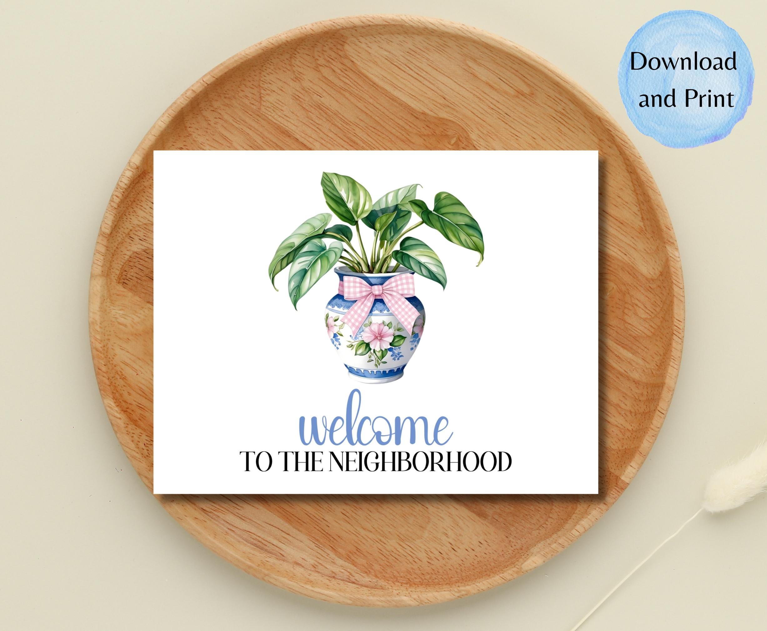 Grandmillenial Welcome to the Neighborhood Printable Greeting Card ...