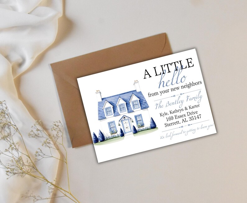 Little Hello From Your New Neighbor Card, Grandmillenial, French ...