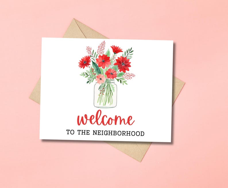 Welcome to the Neighborhood Printable Greeting Card, Hello New Neighbor ...