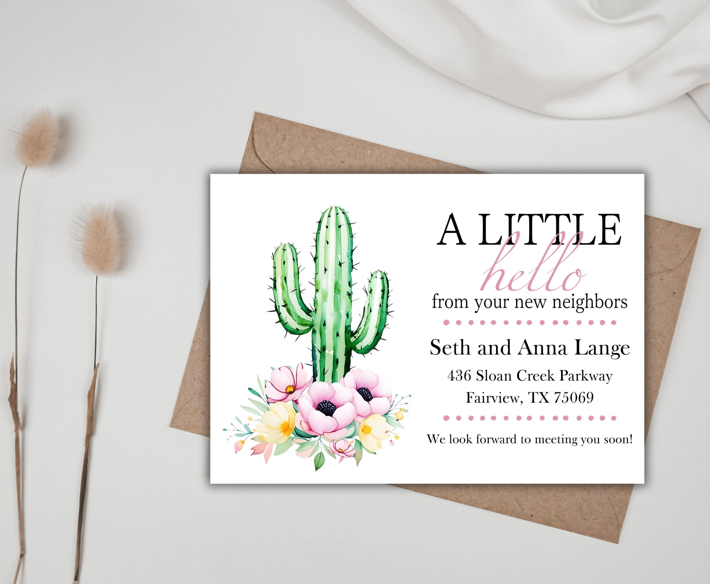 Hello From Your New Neighbor Printable Card Template, Neighbor ...