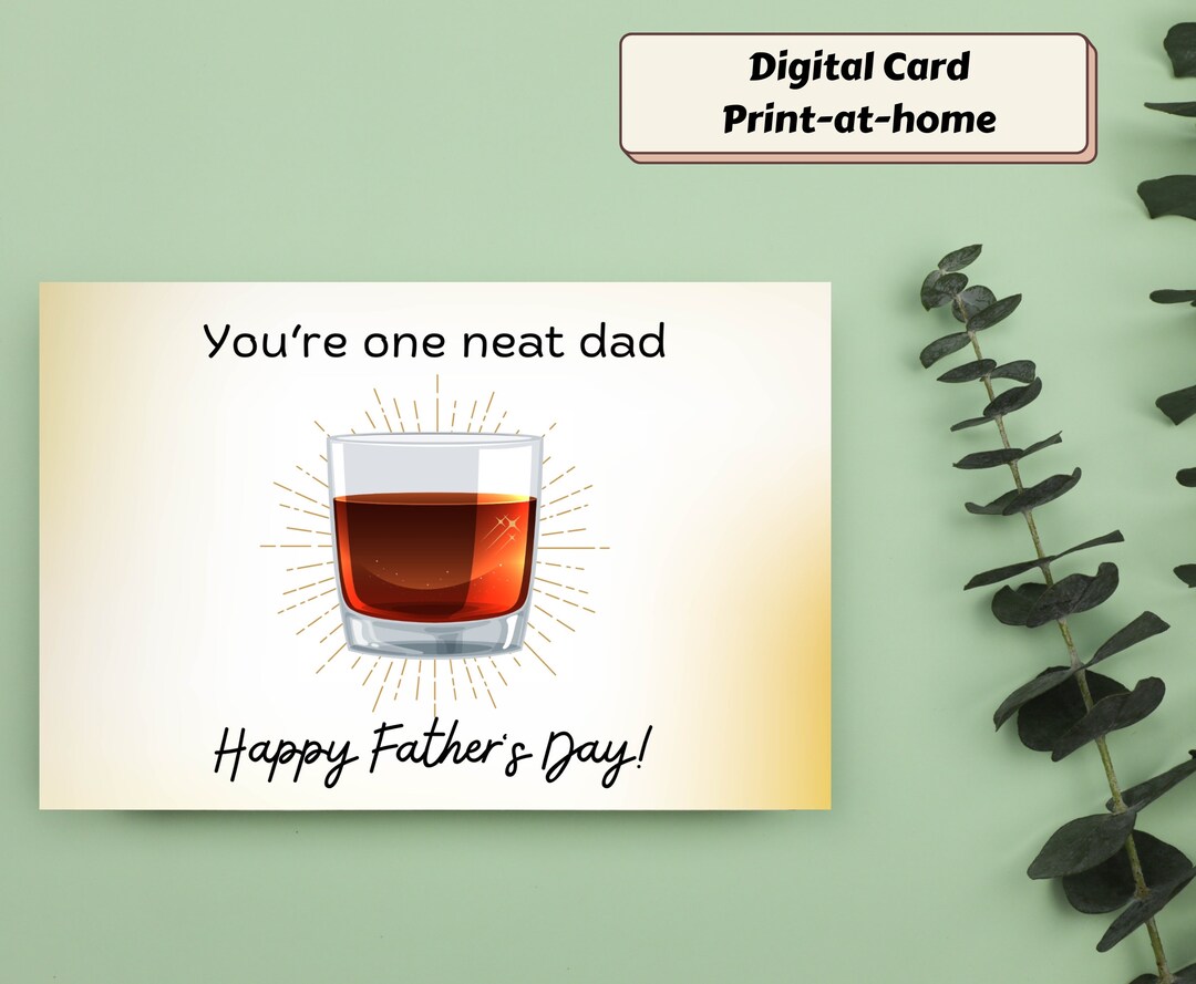 You're One Neat Dad Printable Happy Father's Day Card, Dad's Day ...