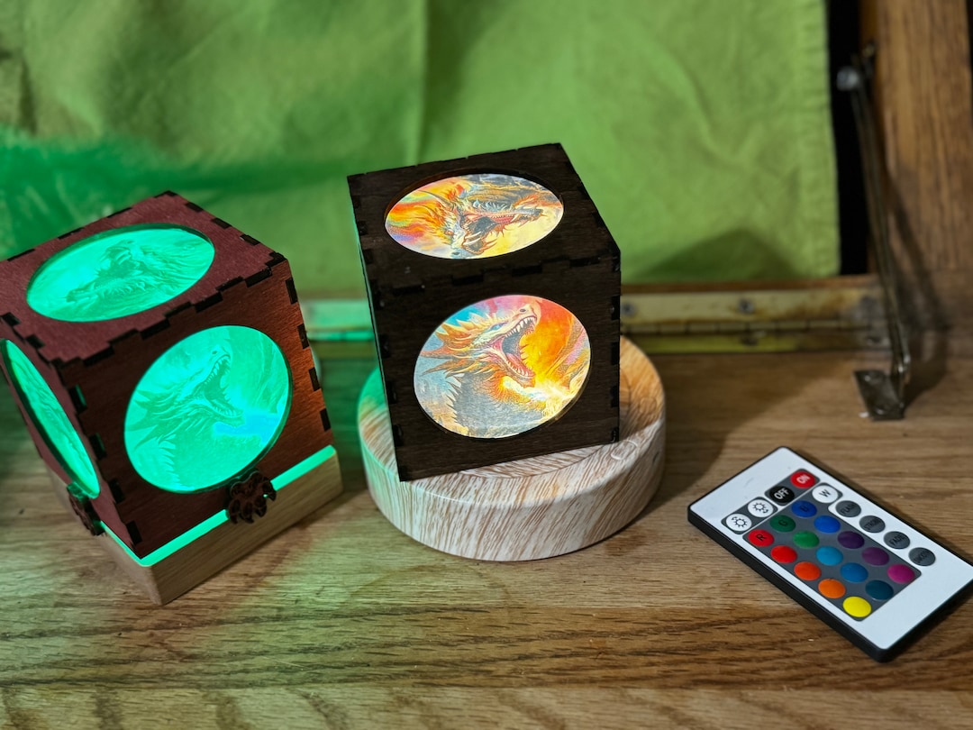 Dragons Roar LED Light Cubes Multi-color Changing With Remote, Artistic ...