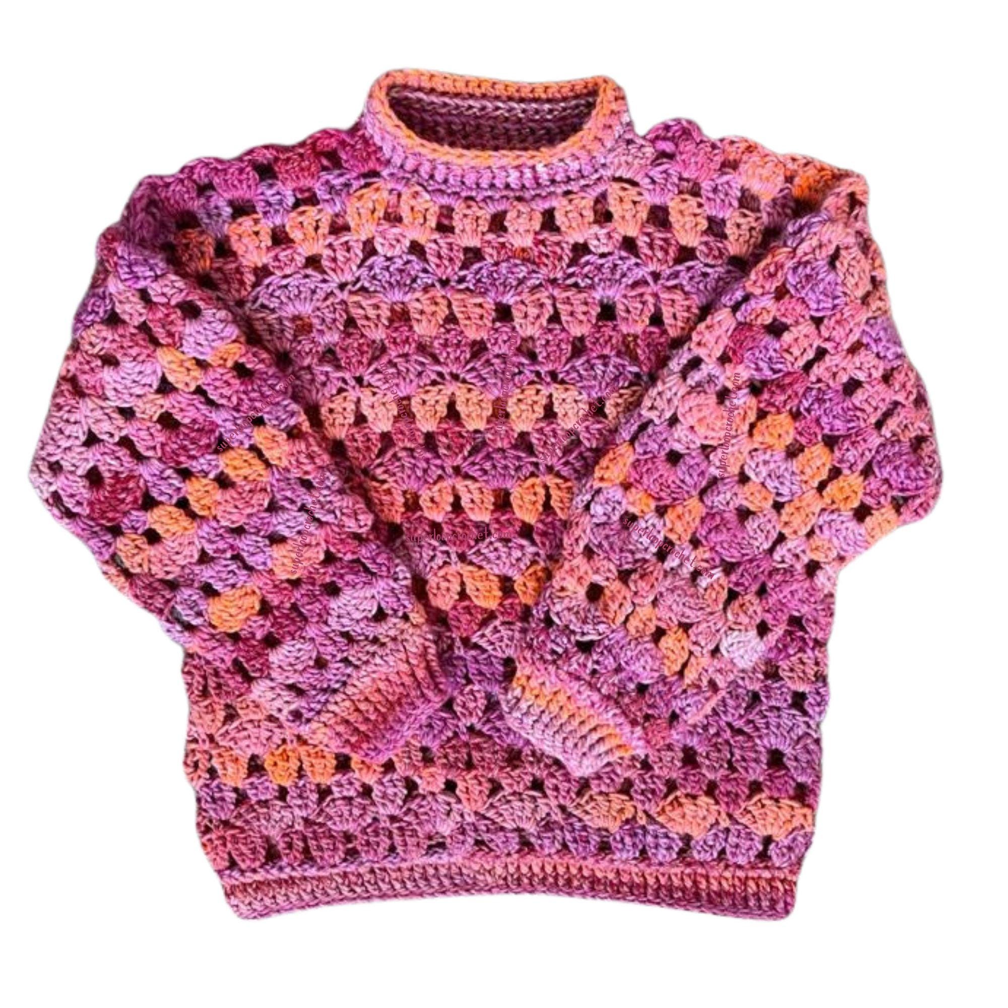 Chunky Crochet Jumper Pattern, Oversized Seamless Sweater (PDF Pattern ...