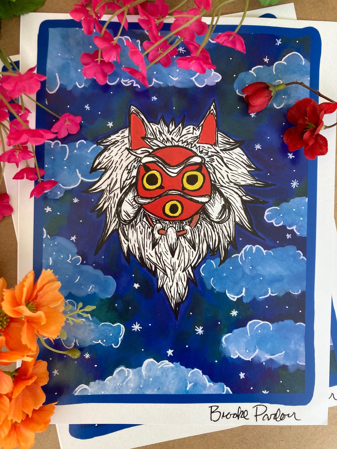 Mononoke Mask Print - Etsy