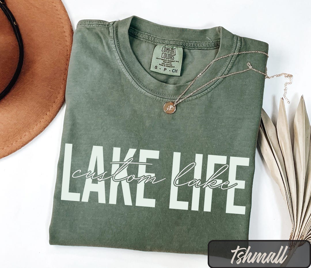 Comfort Colors Custom Lake Life Shirt: Personalized Lake Vacation Tee ...
