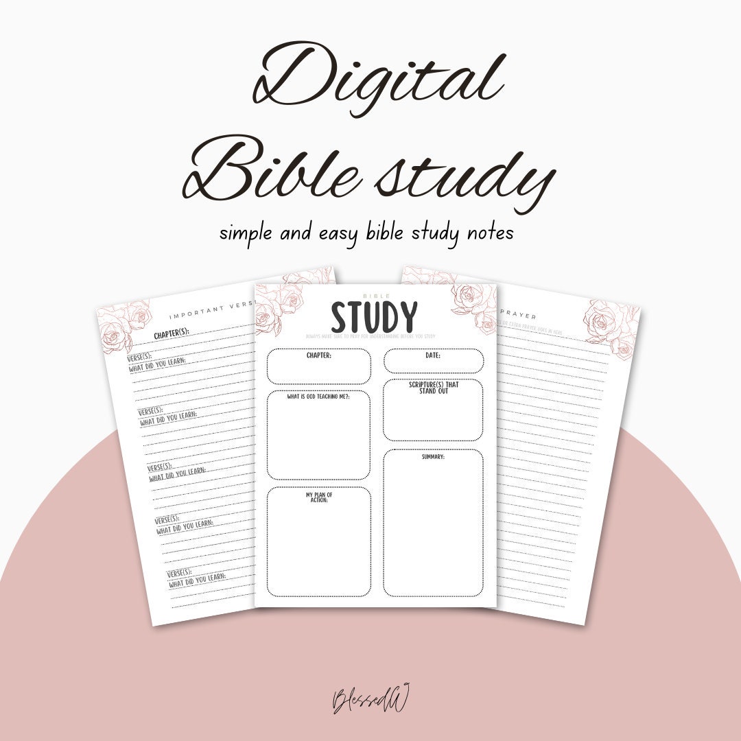 Digital Bible Study | Rose Bible Study Guide | Printable Bible Study ...