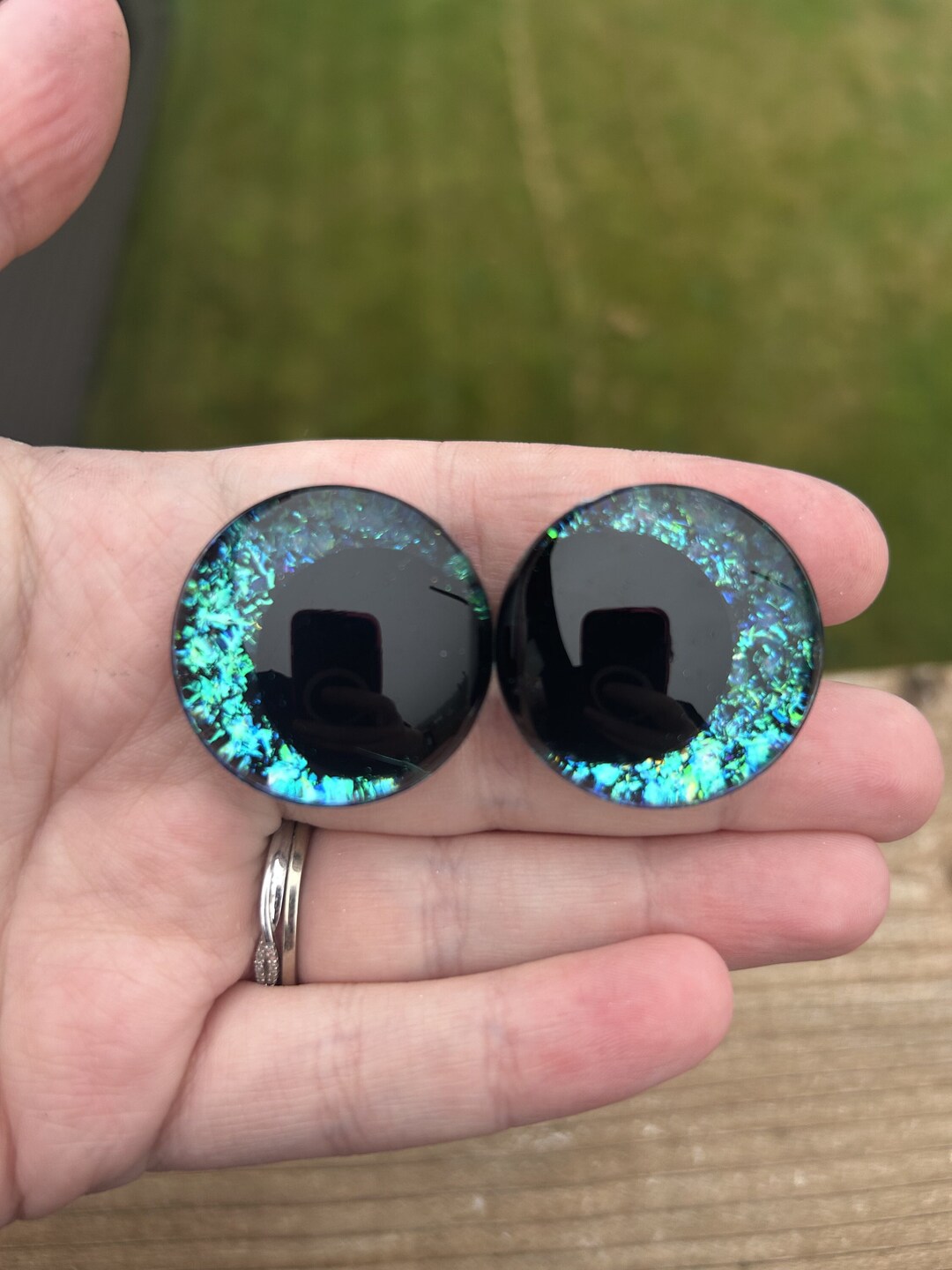 Discus Safety Eyes Hand-painted Color-shifting for - Etsy