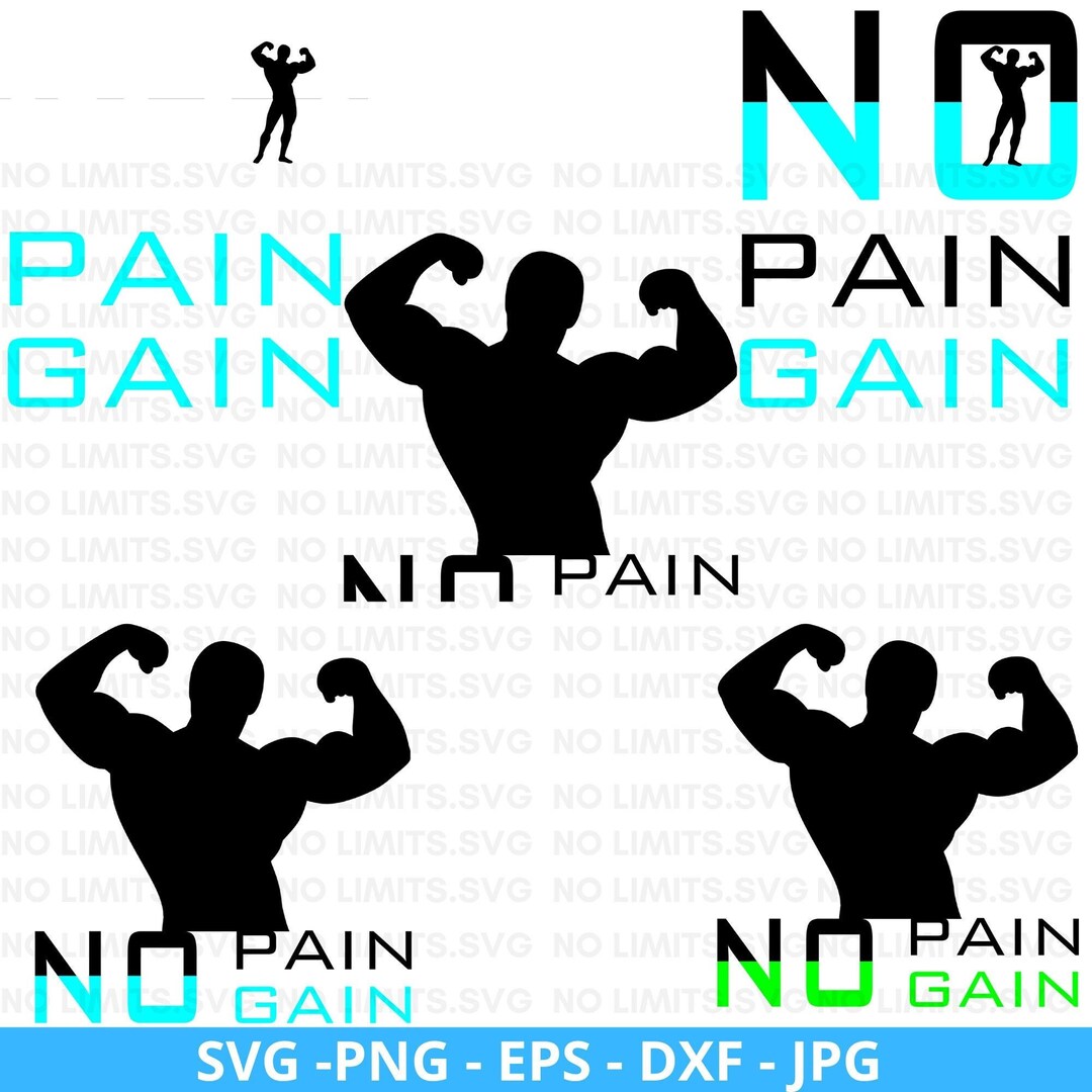 No Pain No Gain SVG Files - Etsy UK