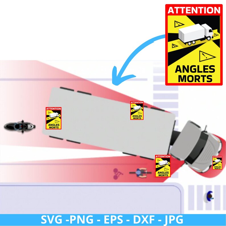 Blind Spots SVG Safety for Heavy Goods Vehicles, Trucks, and Buses - Etsy