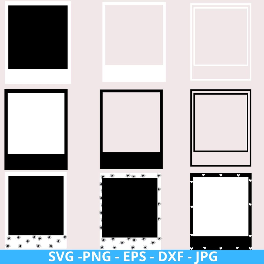 Retro Photo Frames SVG - Etsy
