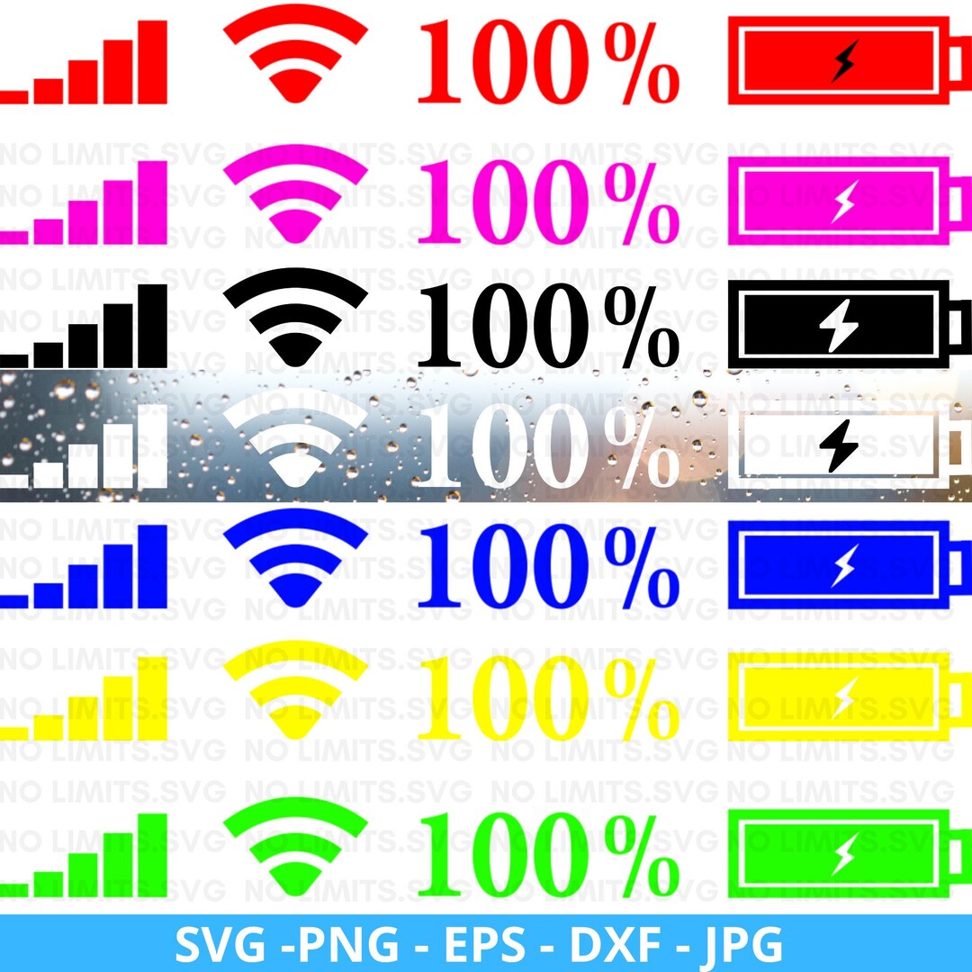 Creative SVG, Wifi Signal, Battery - Etsy