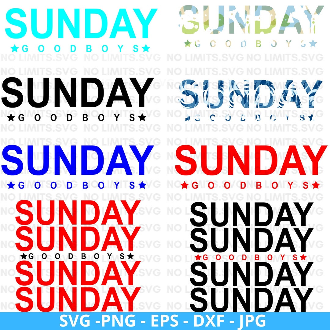 Sunday Good Boys SVG - Etsy