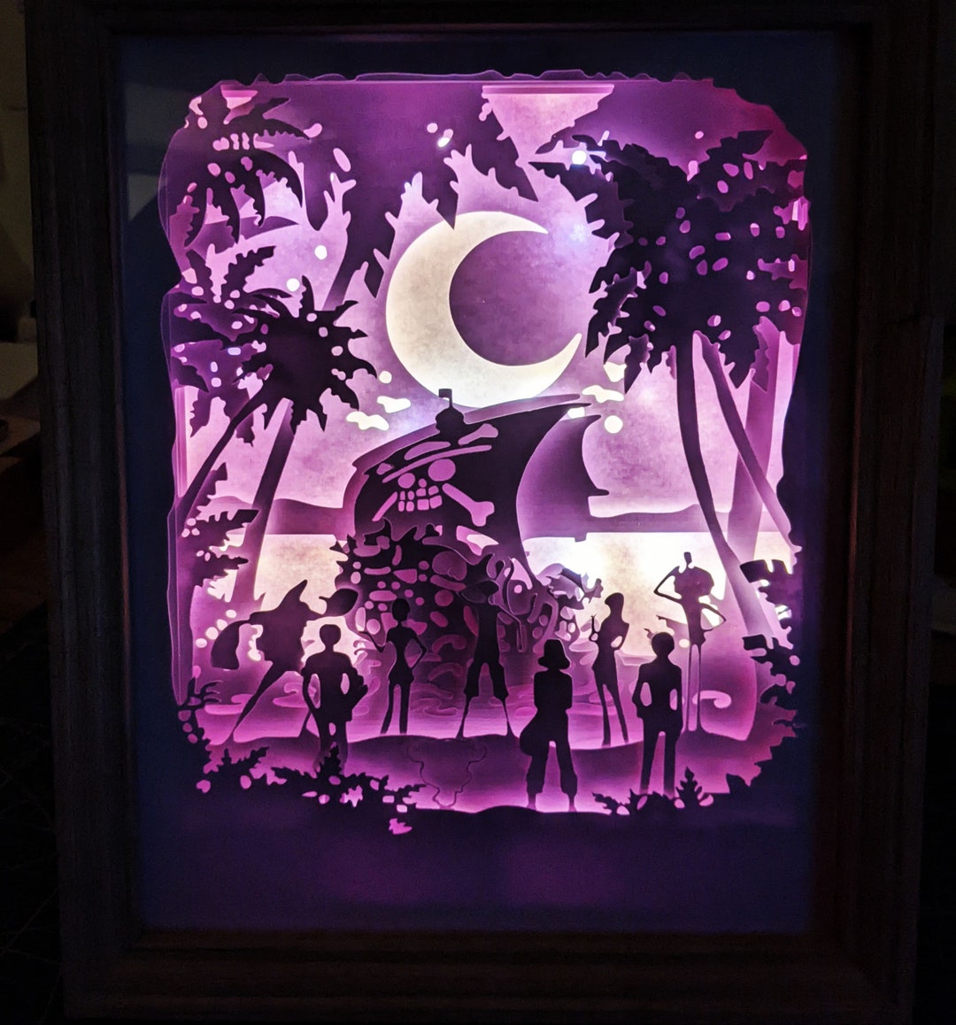 Luminous Frame Night Light in 3D One Piece Manga Anime Japan - Etsy