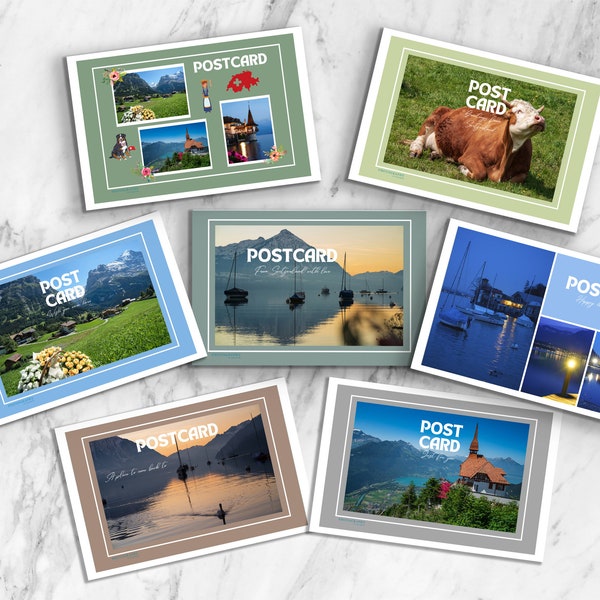 Swiss Postcard - Etsy