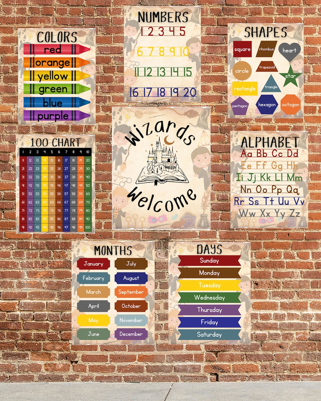 Wizarding World Classroom Digital Download Class Posters Wall Art Play ...