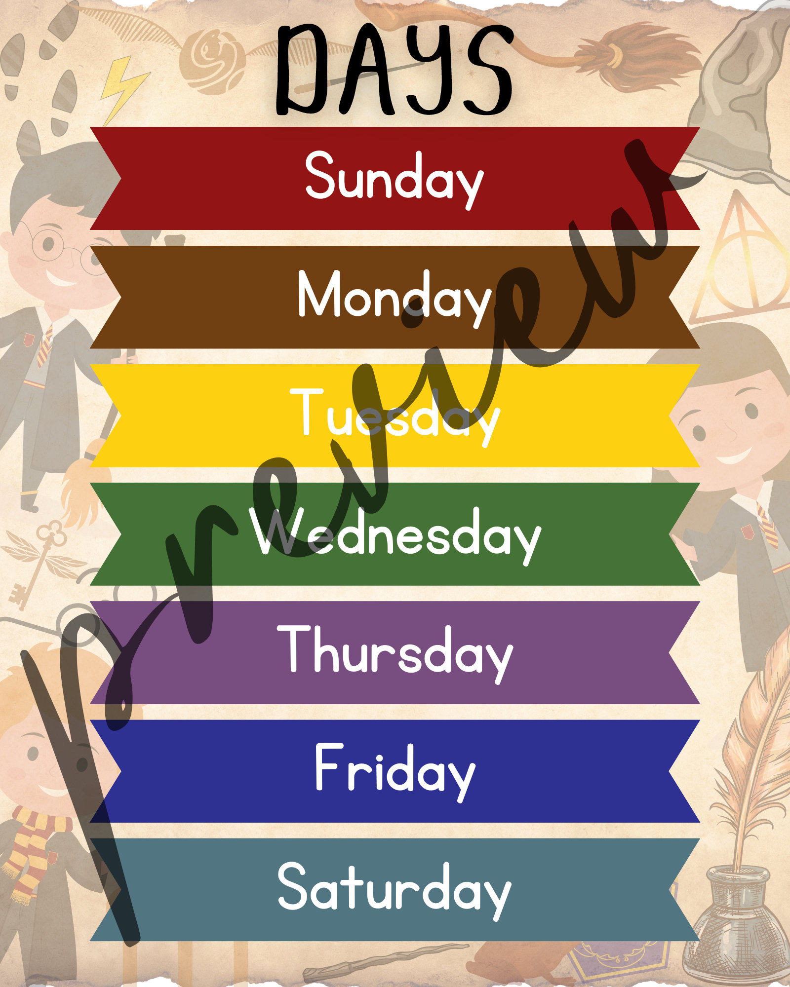 Wizarding World Classroom Digital Download Class Posters Wall Art Play ...