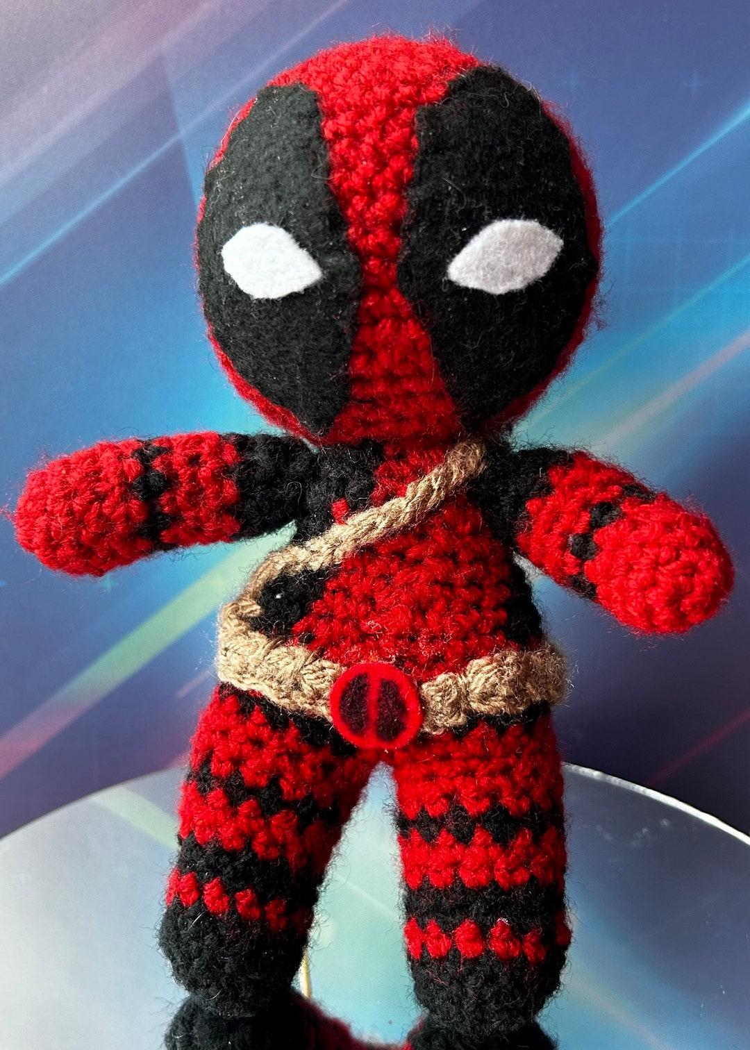 Deadpool Crocheted Plushie Figure - Etsy