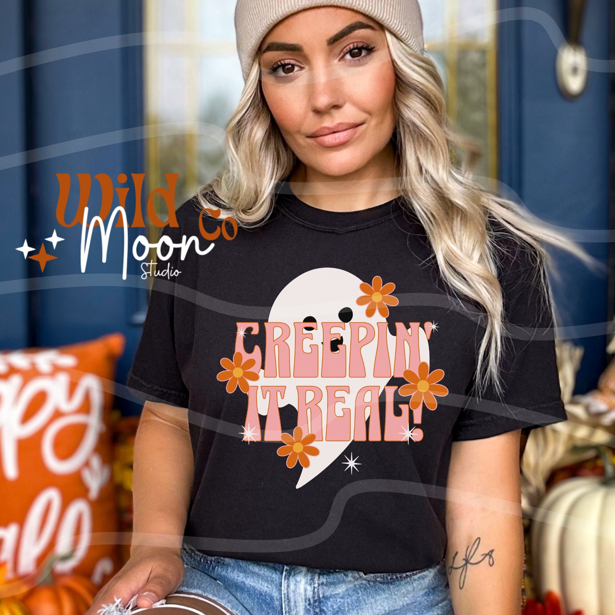 Creepin It Real Png, Groovy Halloween Ghost Digital Download SVG File ...