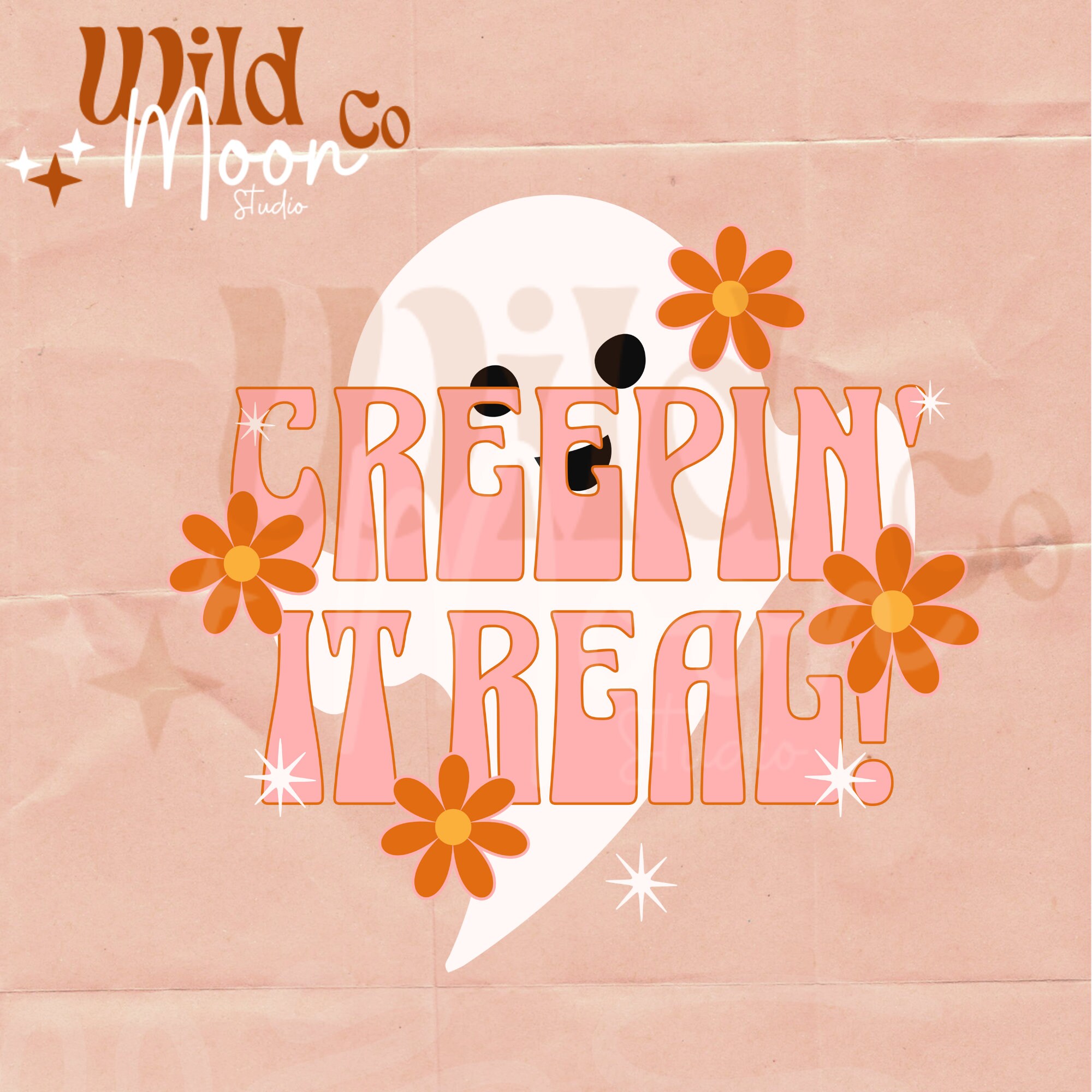 Creepin It Real Png, Groovy Halloween Ghost Digital Download SVG File ...