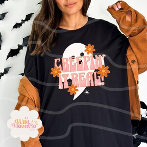 Creepin It Real Png, Groovy Halloween Ghost Digital Download SVG File ...