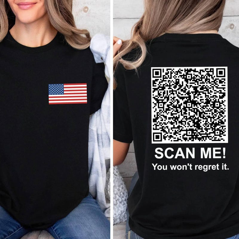 Trump Qr Code Tee - Etsy