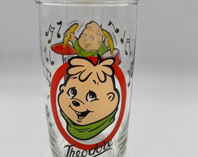 Vintage the Chipmunks THEODORE Collectible Glass Tumbler - Etsy
