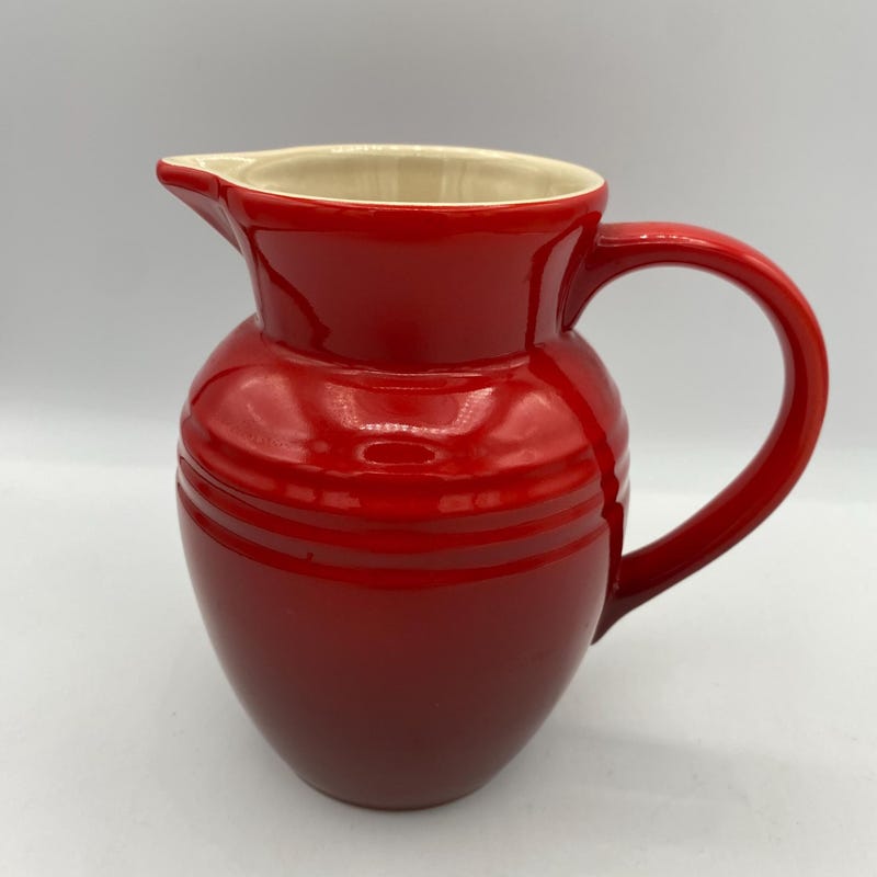 Red Ceramic Pitcher - Etsy