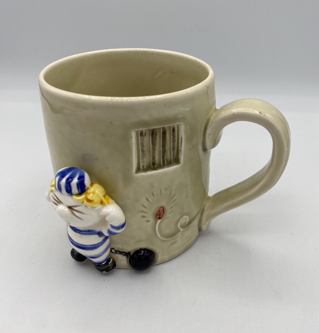 Kato Kogei 3D Coffee Mug Convict Ball & Chain Jail Breakout; Made in ...