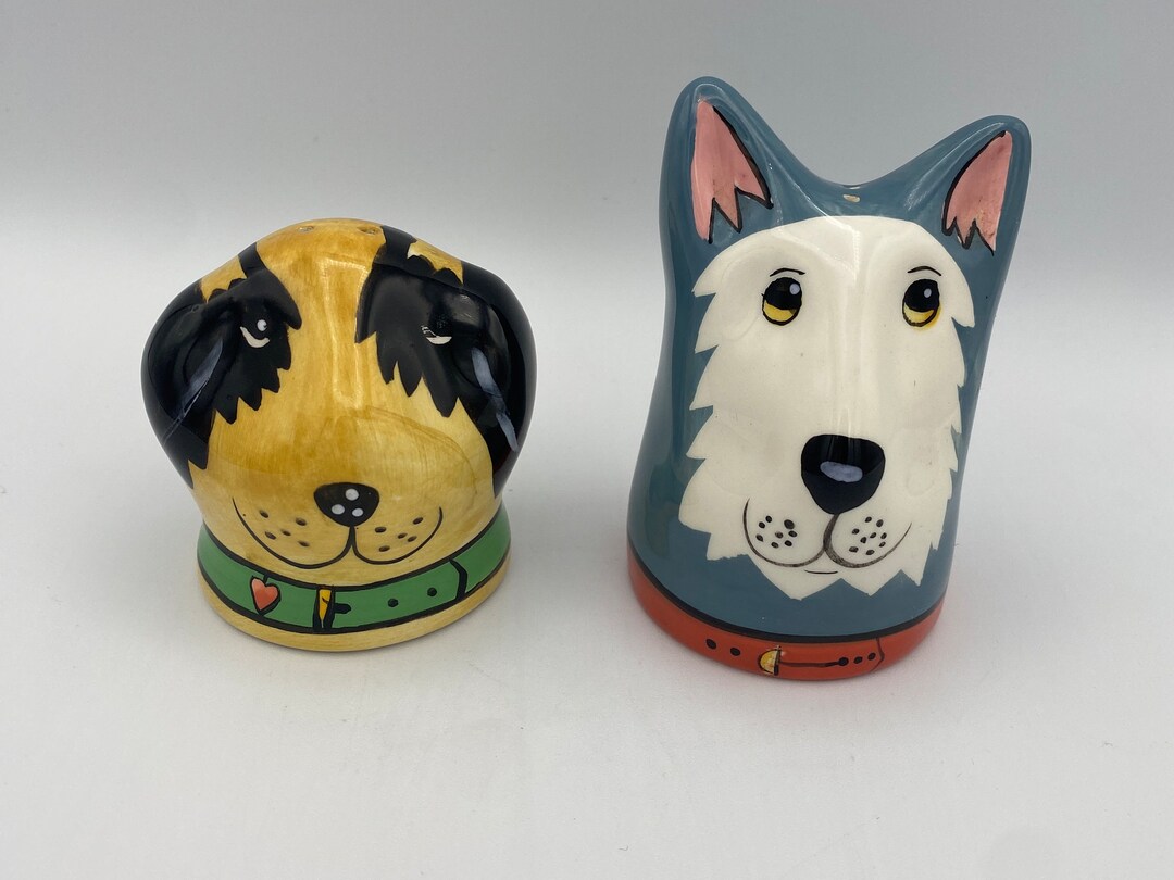 Dogzilla Ceramic Salt and Pepper Shakers Set, 2001 Candace Reiter ...