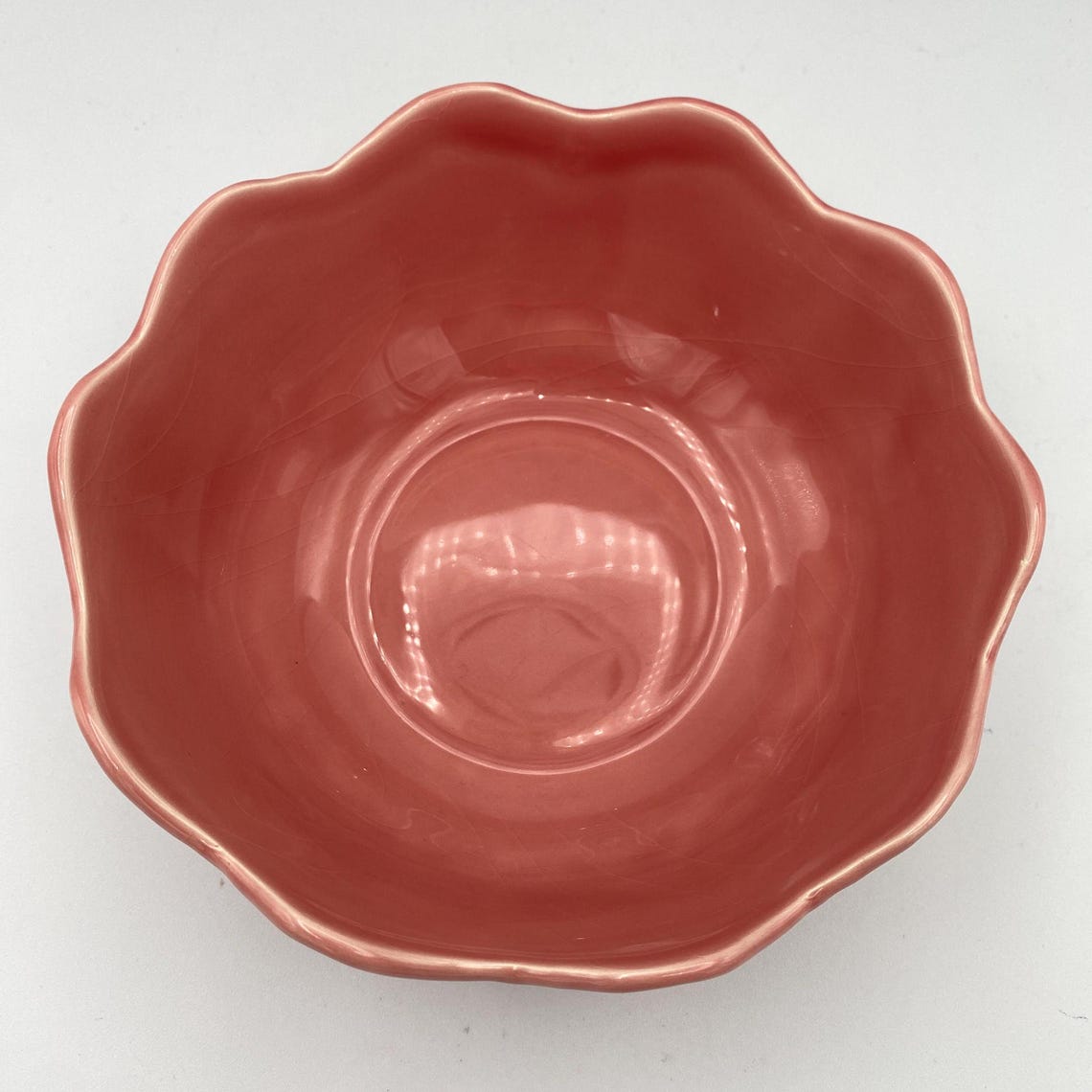 Bordallo Pinheiro Flora Small Pink Bowl; Majolica Rose Serving Bowl ...