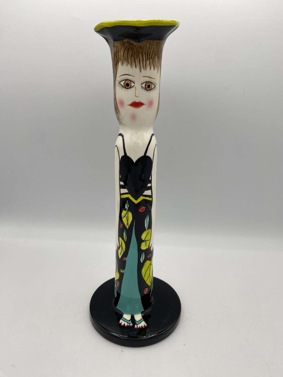 Susan Paley "sara" Ceramic Candle Holder by Ganz – Whimsical Woman ...