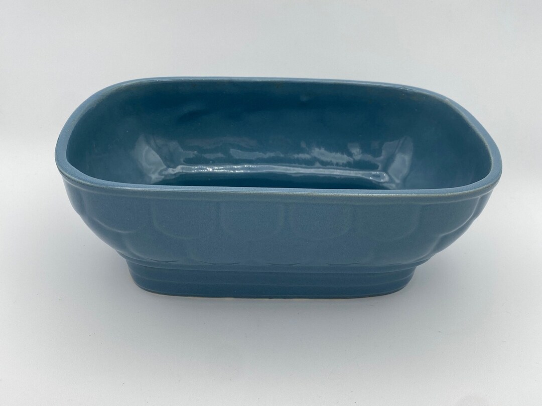 Cookson Pottery Blue Planter, Number 356, Made in USA, Retro Decor ...