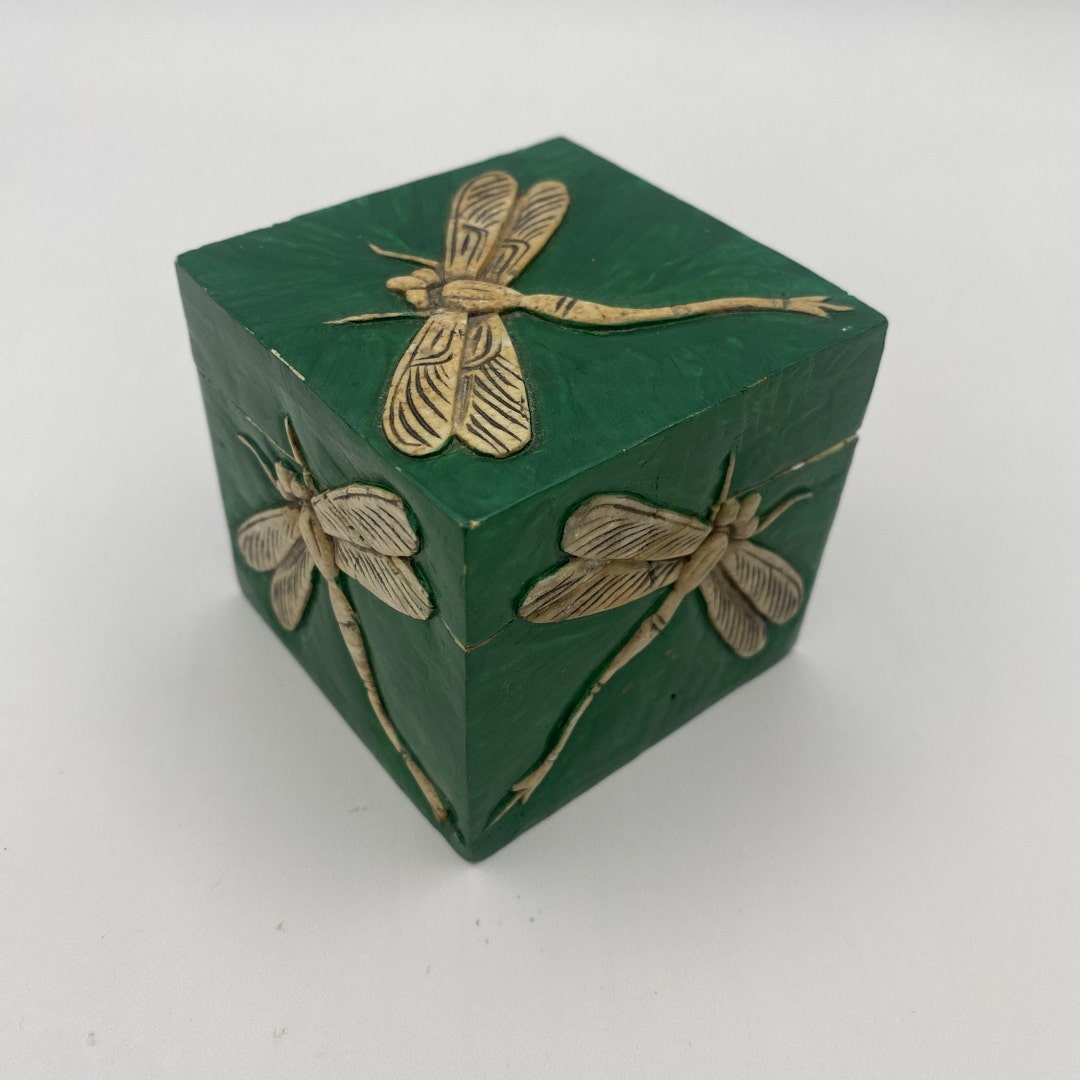 Dragonfly Soapstone Trinket Box Jewelry Keepsake Box Small - Etsy